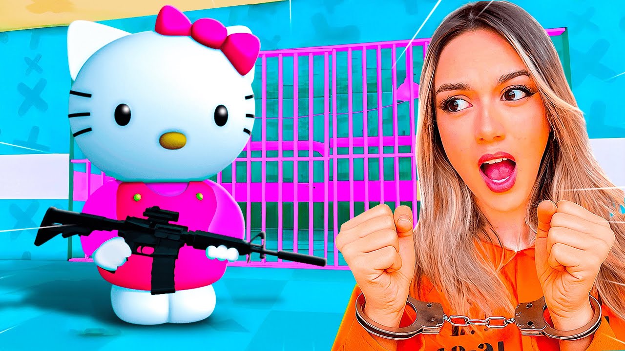 Escaping HELLO KITTY'S Prison Run (ROBLOX)! - YouTube