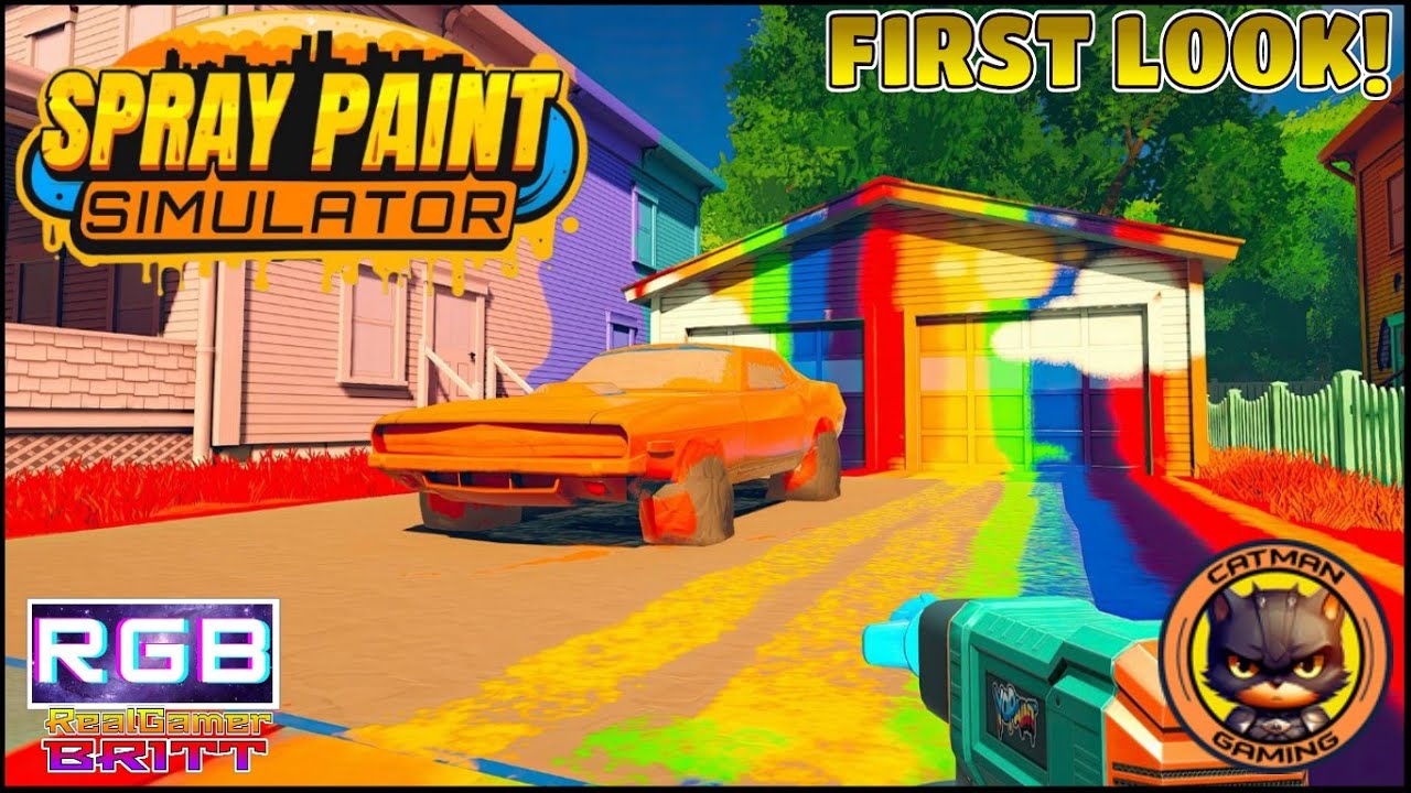 🔴First Look at Spray Paint Simulator! | Muliplayer Gameplay w/ Britt ...