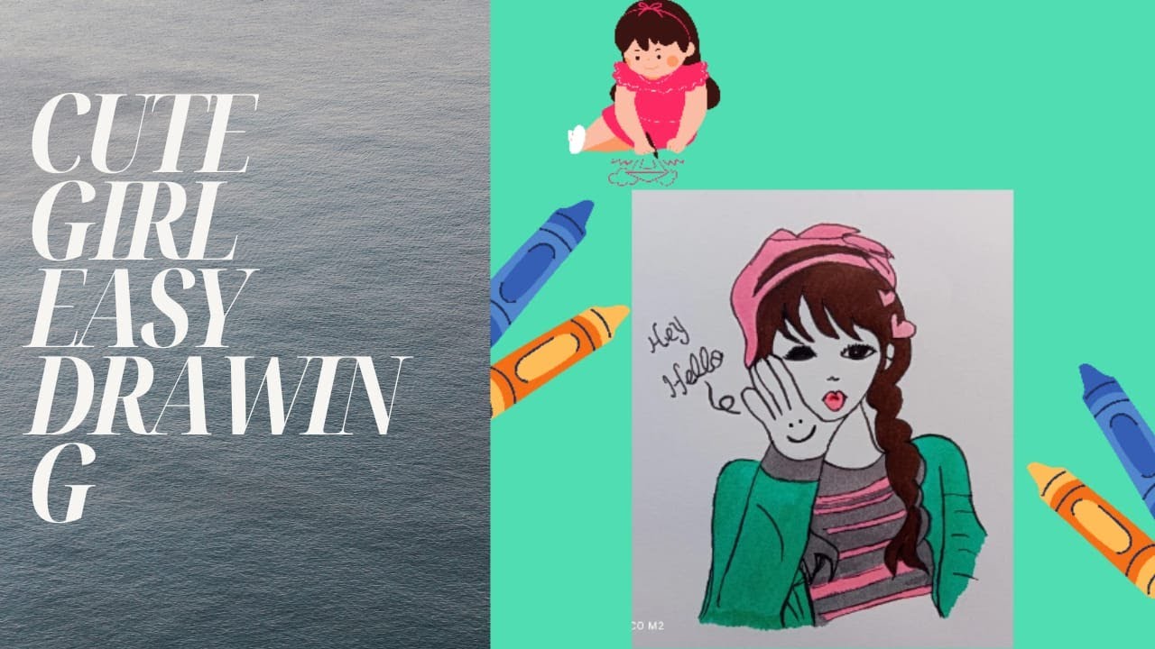Easy animated pretty girl drawing tutorial | how to draw a girl - YouTube