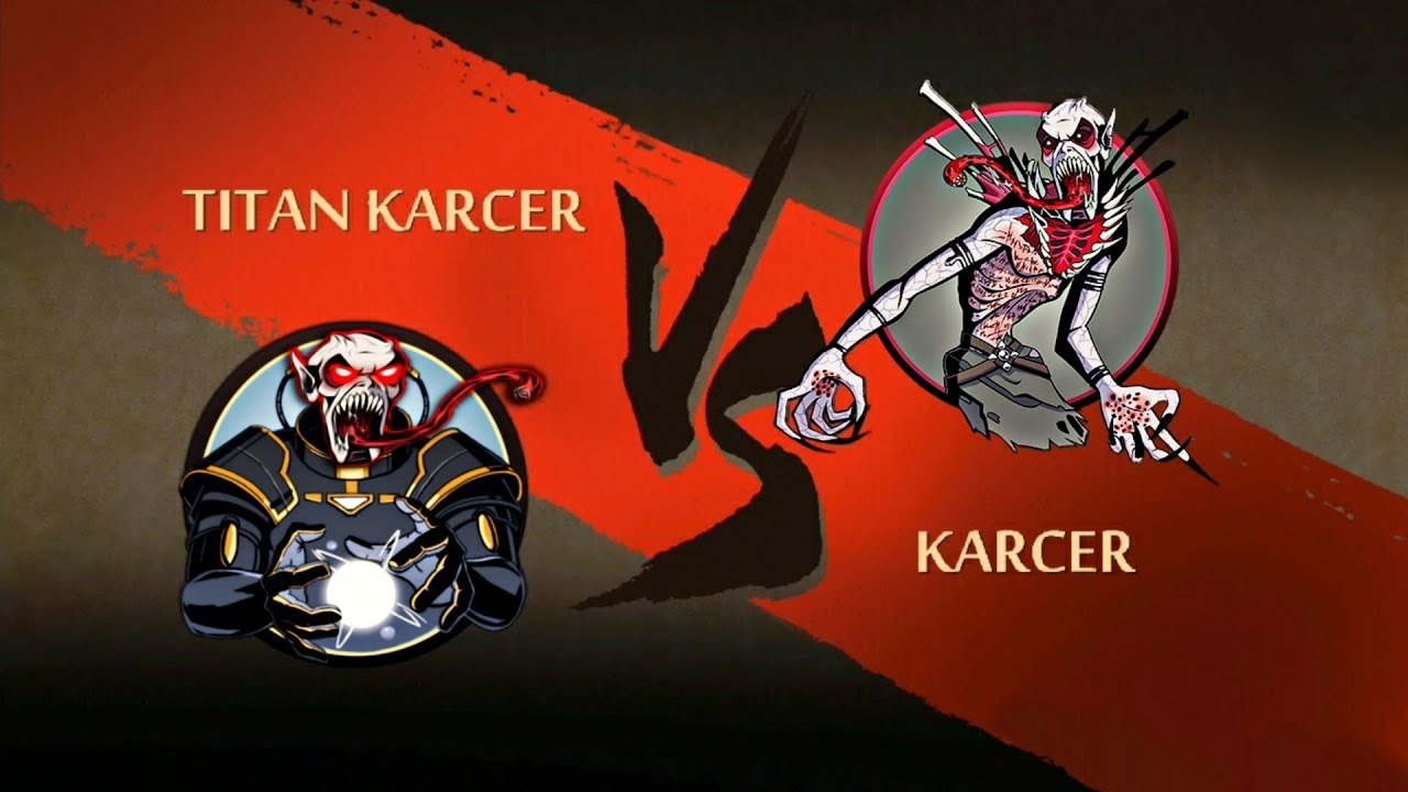 Shadow Fight 2 Titan Karcer Vs Karcer - YouTube