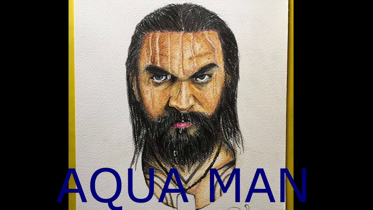 Detail Portrait of Aqua Man - Pencil color - YouTube