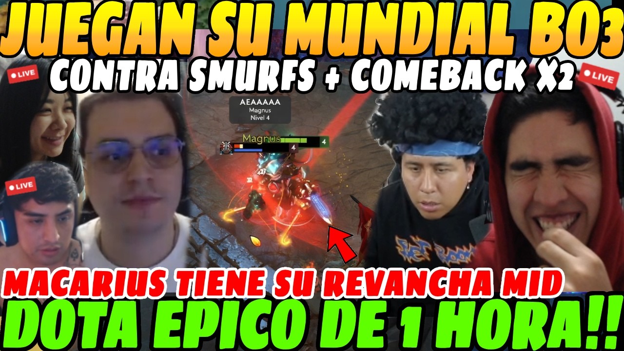 😲Voltean un DOTA IMPOSIBLE de 1 Hora + COMEBACK x2! Macarius tiene su ...