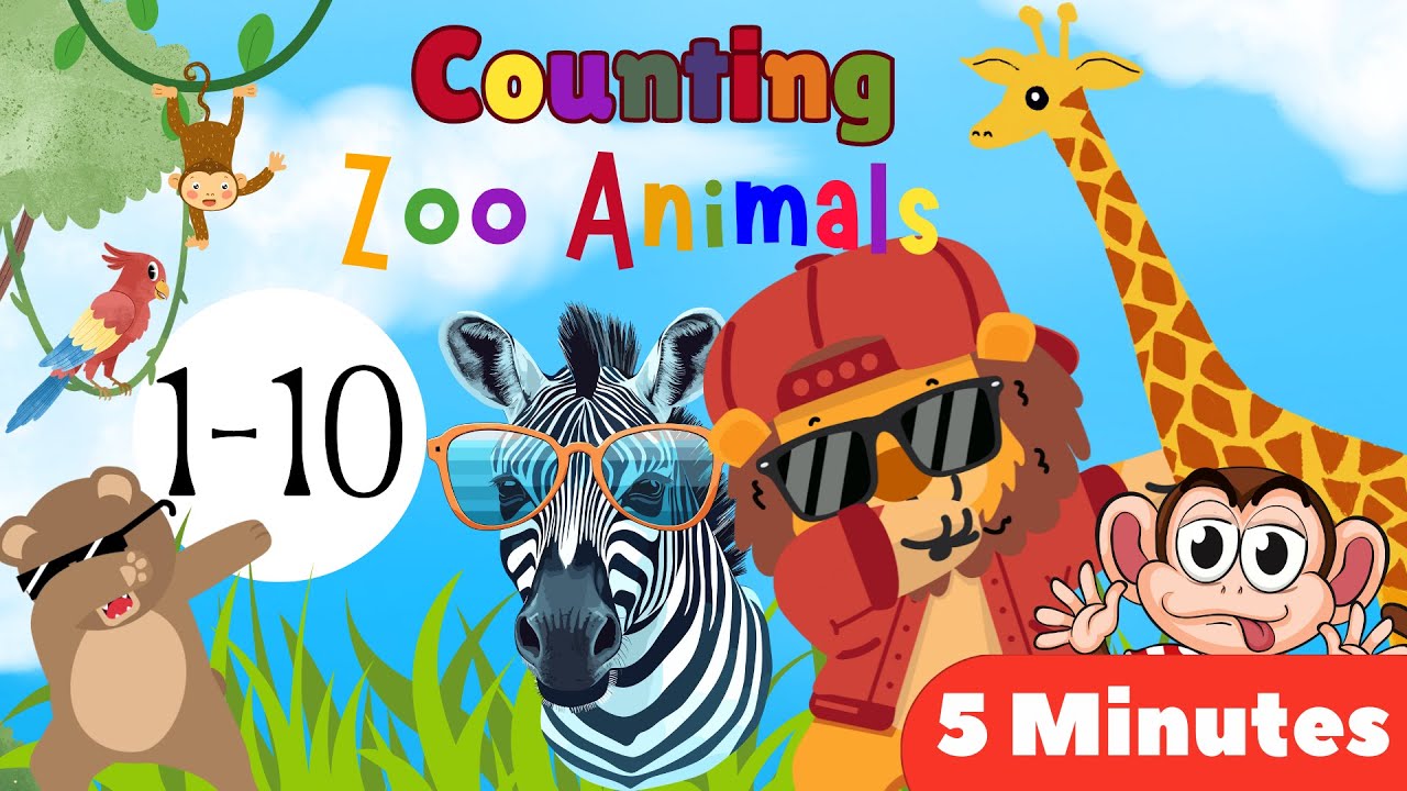 Wild Animal Counting & Dabbing Dance Fun - YouTube
