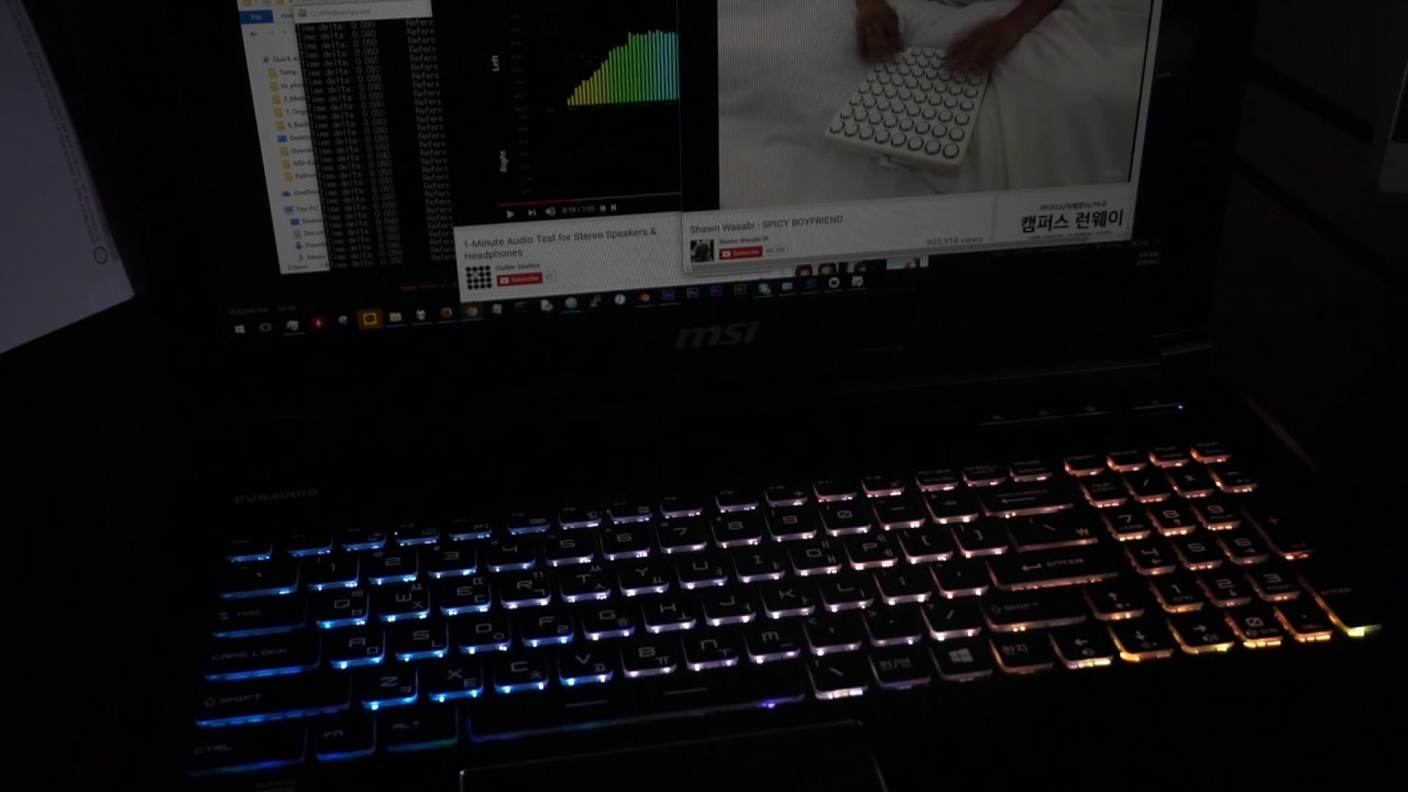 Audio-reacting lights on MSI G-Series Keyboard - YouTube