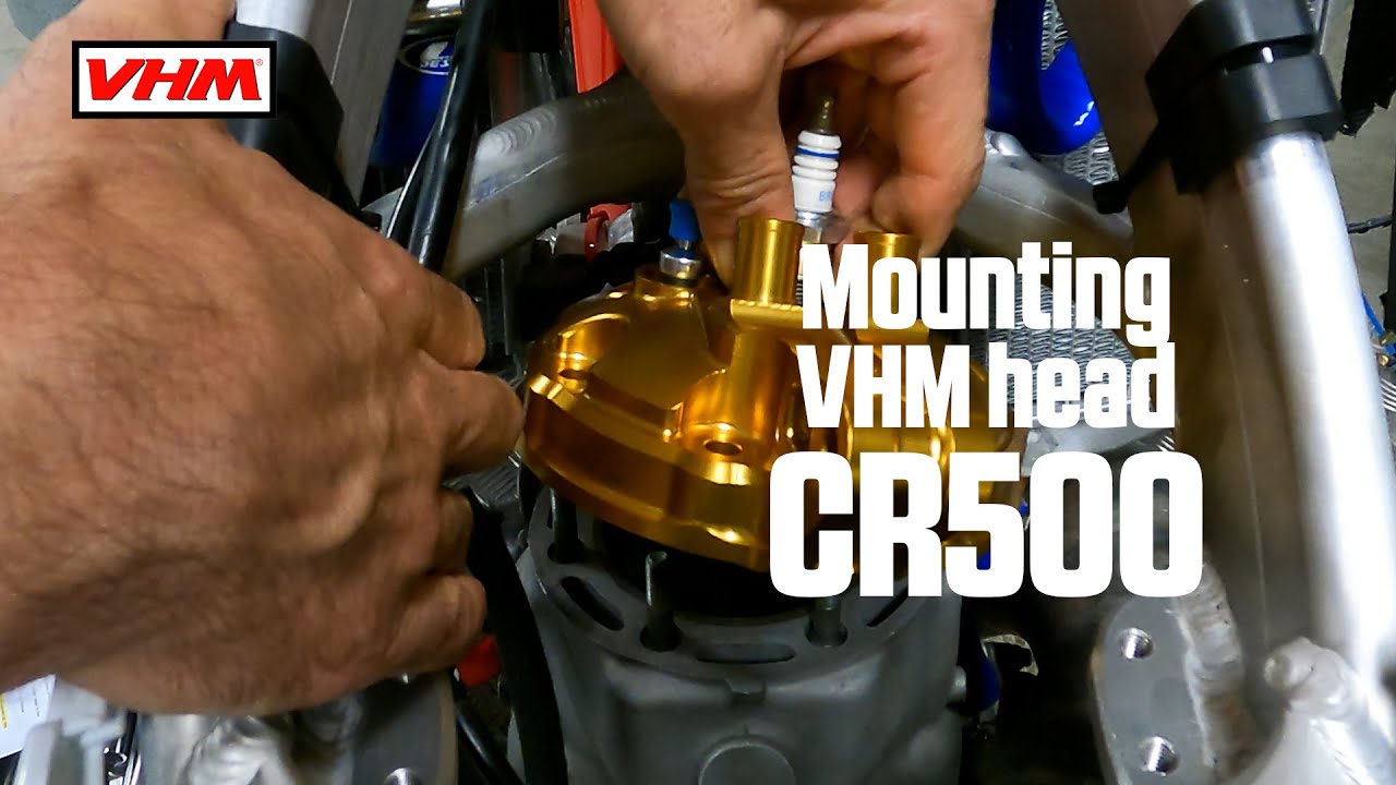 VHM cylinder head mounting on Honda CR500R - YouTube