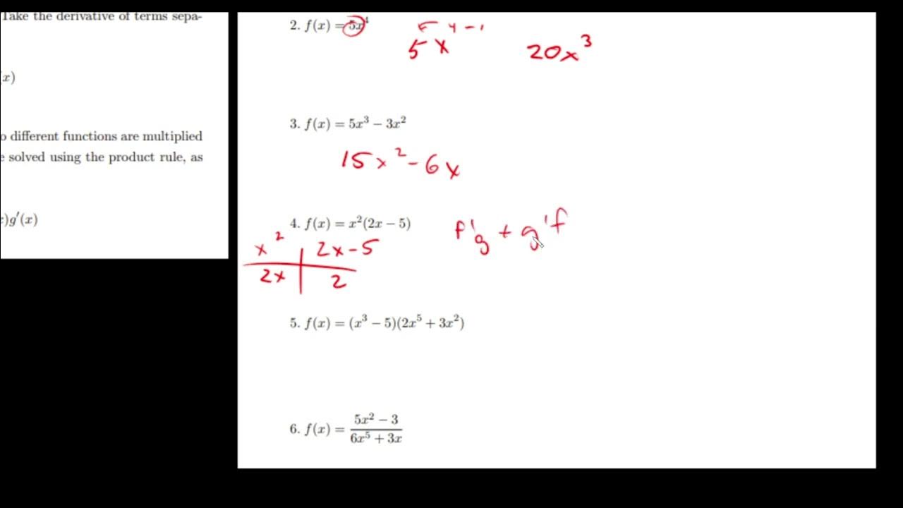 Basic Derivative Rules - YouTube