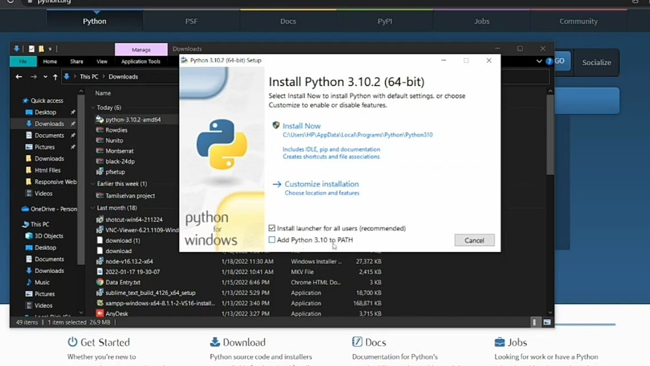 Python + Visual Studio Code installing and Simple Program #1 | Tamil ...