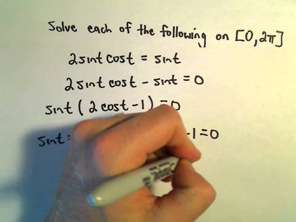 Using Double Angle Identities To Solve Equations Example 2 YouTube
