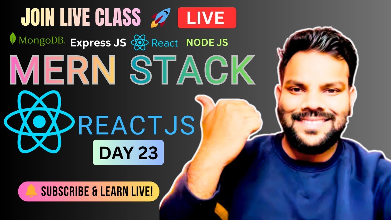 🚀 MERN Stack Live Training Day 23 | React Components | Props in React | Full Stack Developer ...