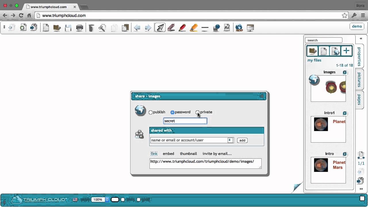 13 Compartir archivos en TRIUMPH CLOUD ES - YouTube