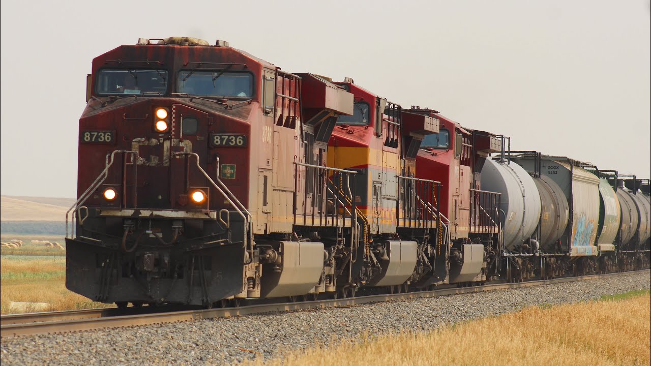 Speedy! CP Mix freight train near Chaplin, SK on the Swift Current ...