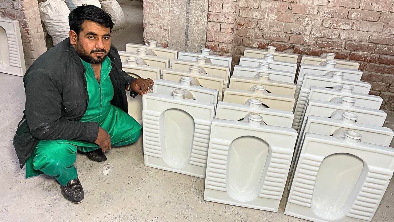 How Indian Toilet FLUSH Commode Seats made in FACTORY - YouTube