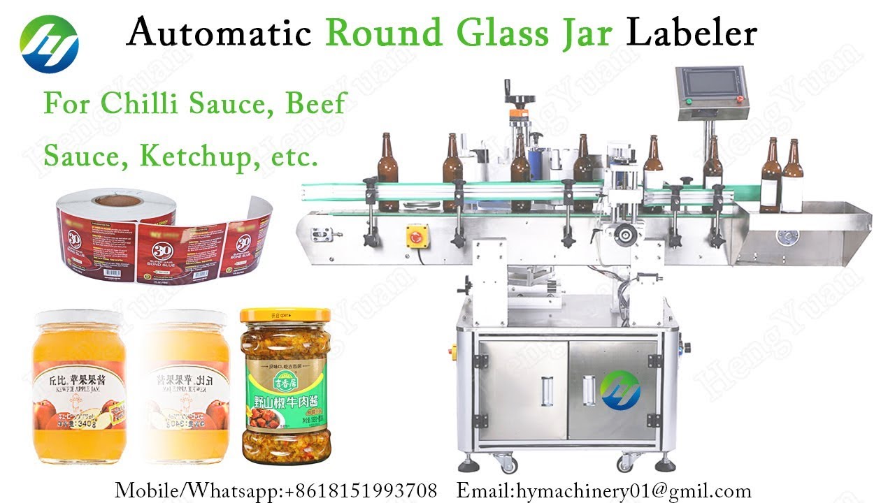 Automatic High-accuracy Clamping Type Round Jar Labeling Machine with ...