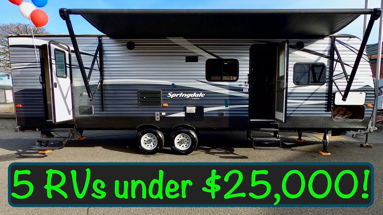 5 RVs UNDER $25,000! #affordable5thwheel #winnebago #Jayco # ...