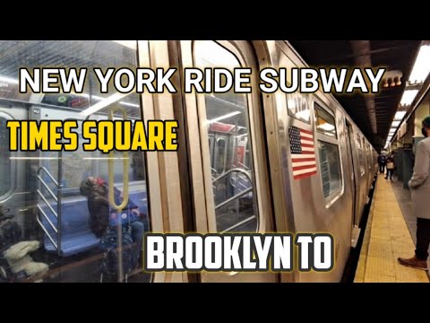New York City Ride Subway From Brooklyn To Times Square (3:AM 01/18/22)
