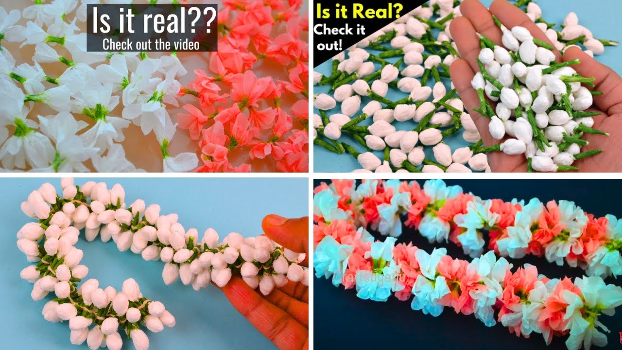 Make these beautiful Jasmine flower with just tissue paper | DIY Flower ...