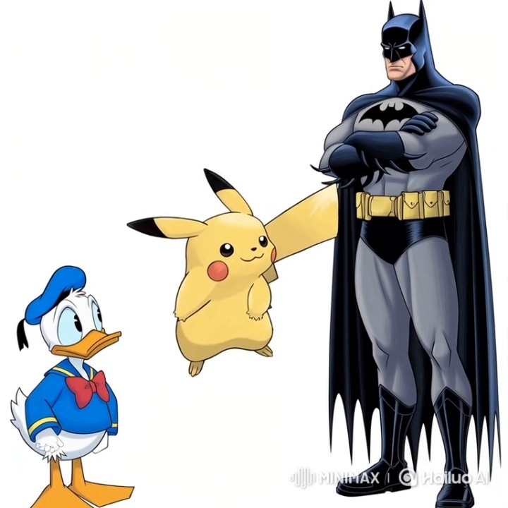 Pikachu meets Batman and Donald duck - YouTube