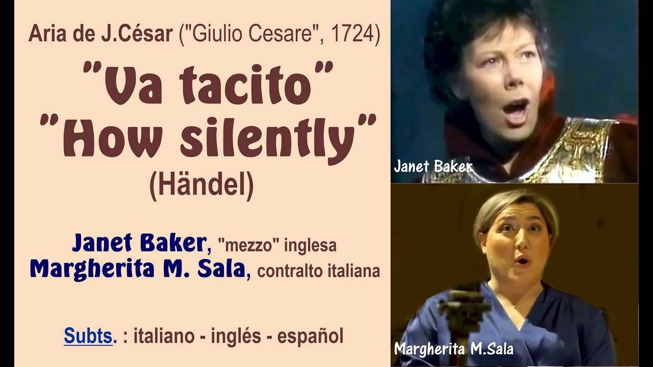 Aria de César "Va tacito" (Händel), Janet Baker y Margherita M Sala ...