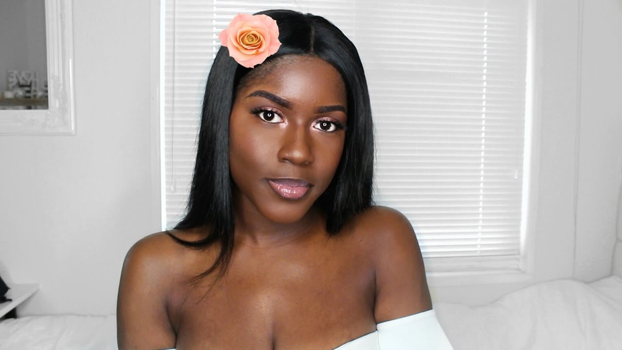 SWEET SPRINGTIME MAKEUP TUTORIAL|| DARK SKIN - YouTube