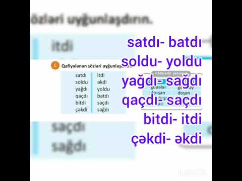 Şeir, bənd, qafiyə./ səhifə81-82/.Azərbaycan dili.1- ci sinif.