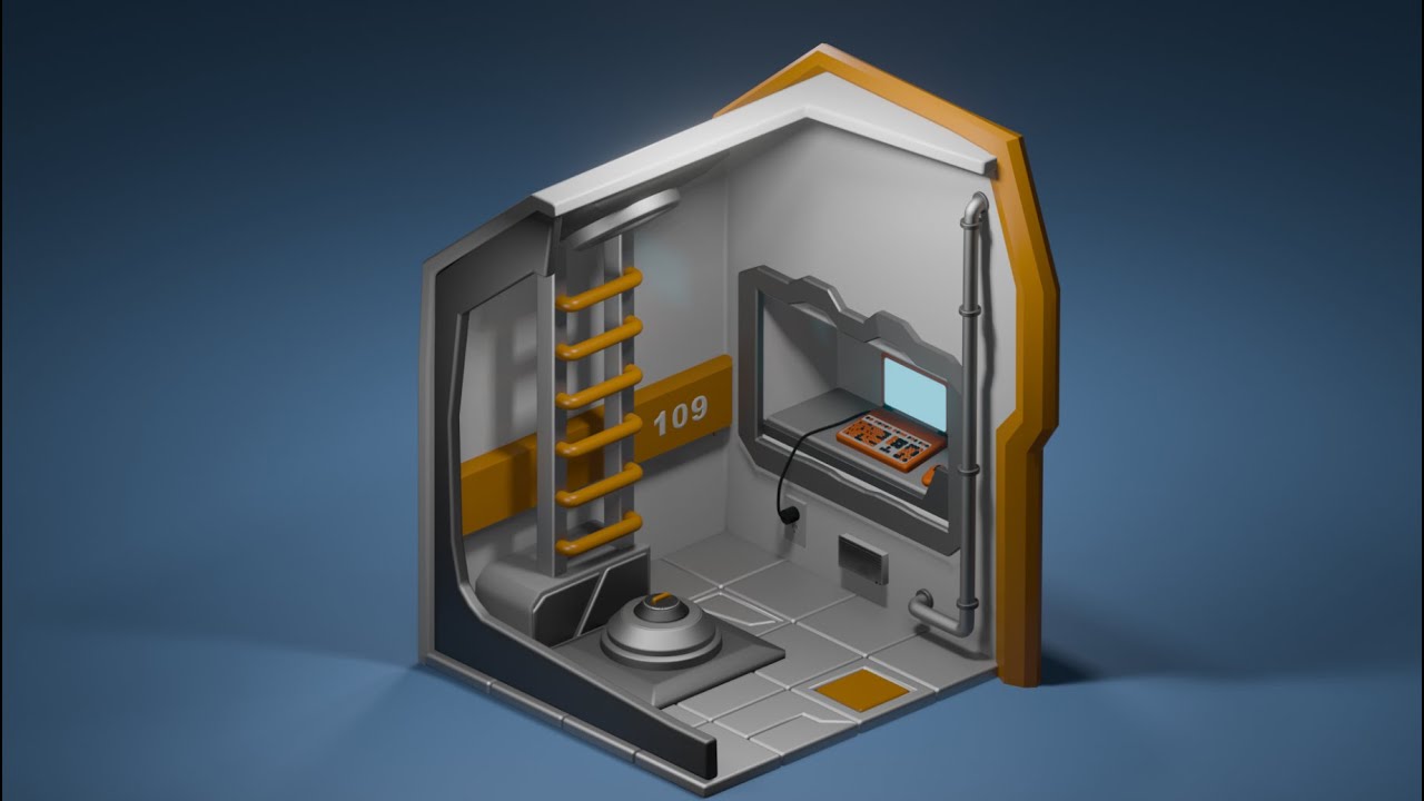 Modeling Sc-Fi Computer Room In Blender 4.0 - YouTube