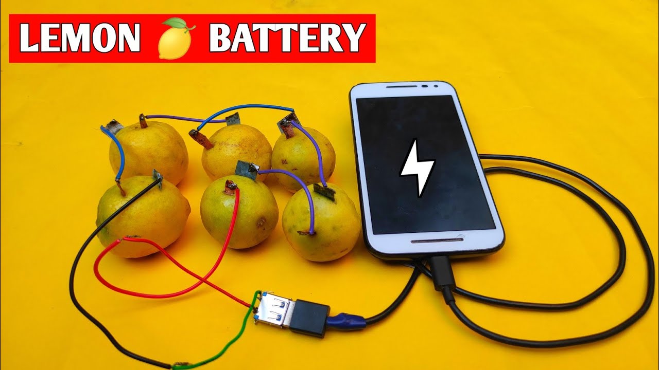 how to make a lemon battery | generate electricity from lemon - YouTube