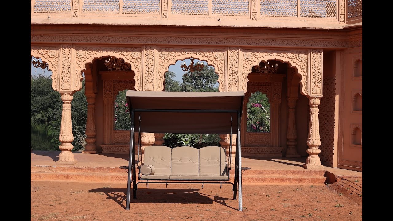 Learn how to install a 3-seater outdoor Garden swing with canopy shed ...