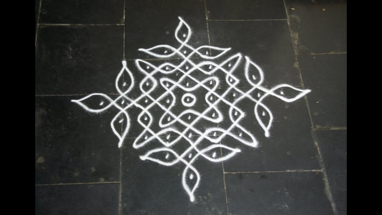 CHIKKU KOLAM - SIMPLE AND EASY FOR BEGINNERS - YouTube