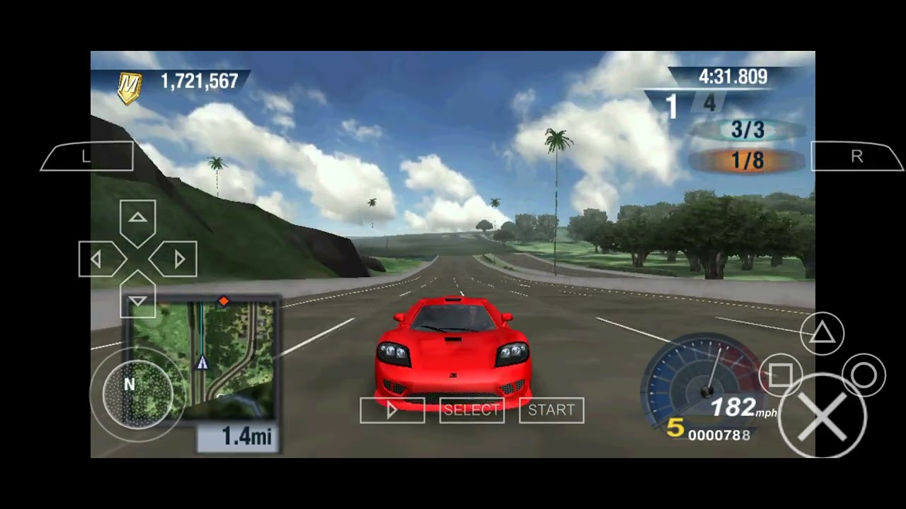 Test Drive Unlimited PSP Часть 38 - YouTube