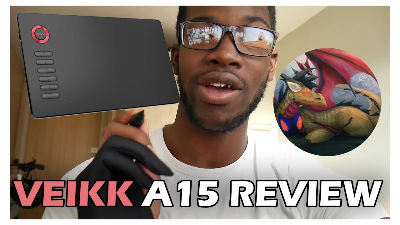 VEIKK A15 Pen Tablet REVIEW & Speedpaint! - YouTube