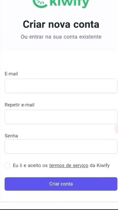 Como se CADASTRAR na KIWIFY passo a passo - YouTube