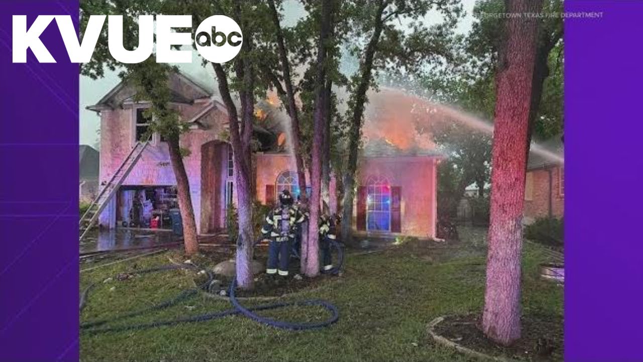 Family displaced after Sunday morning house fire in Georgetown - YouTube