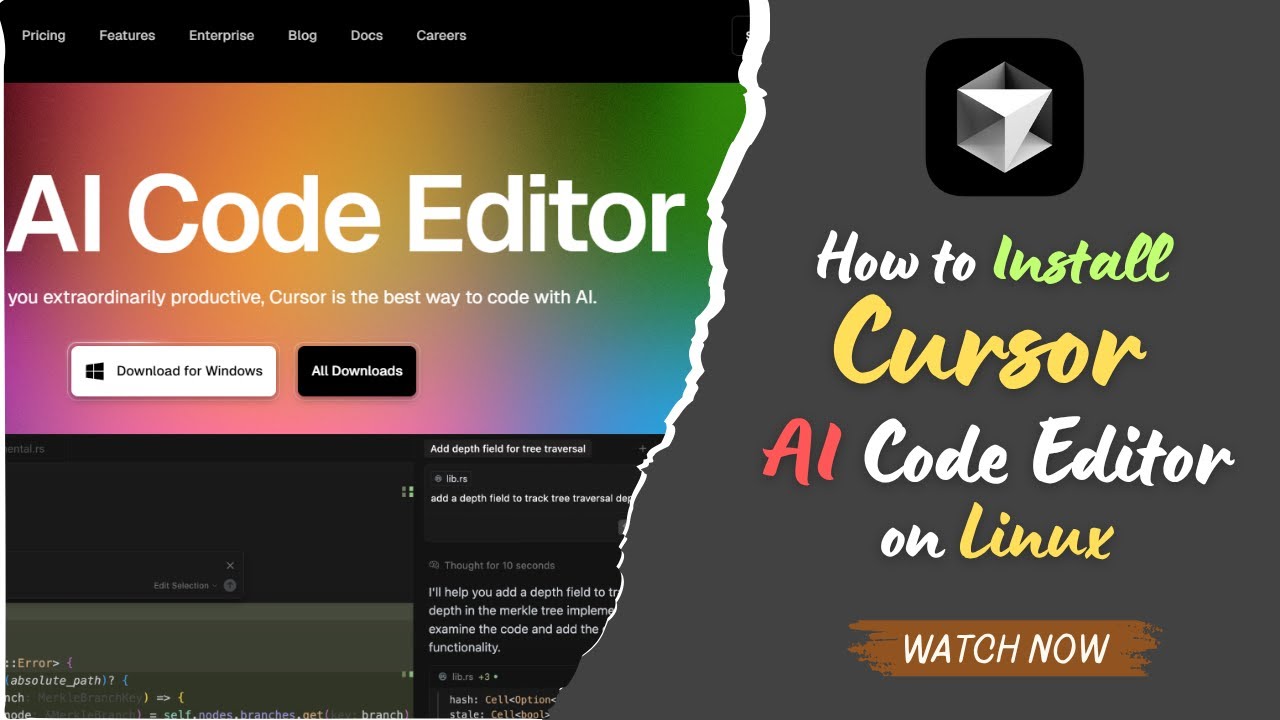 How to Install Cursor AI Code Editor on Linux? (Pop OS) - YouTube