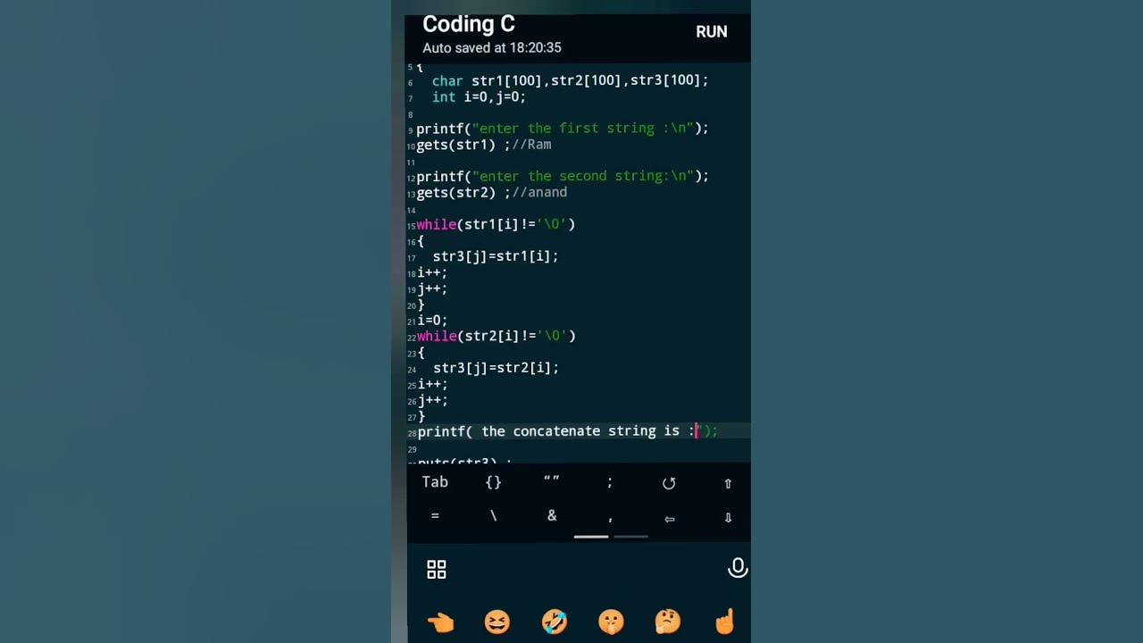 Concatanate Of String In C Programing Coding Computertech98 Cprograming Youtube