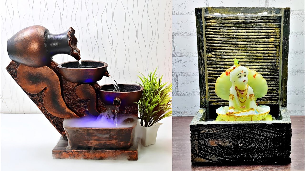 DIY Awesome Top 2 Indoor Tabletop Waterfall Fountains | How to Make ...