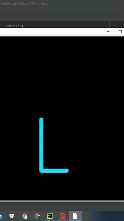 "L" alphabet (#12) | Draw "L" alphabet in python by using turtle | #coding #python #turtle #L ...