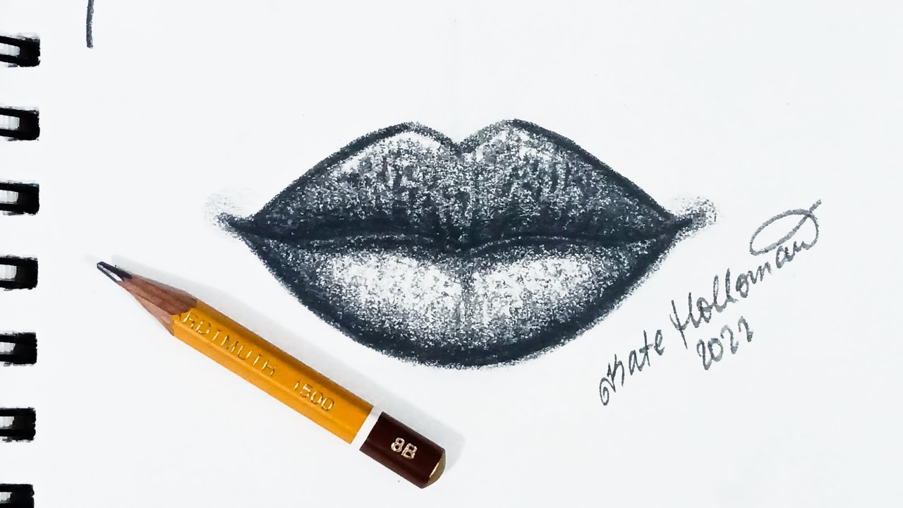How to draw lips - using simple tricks + adding texture for a more ...
