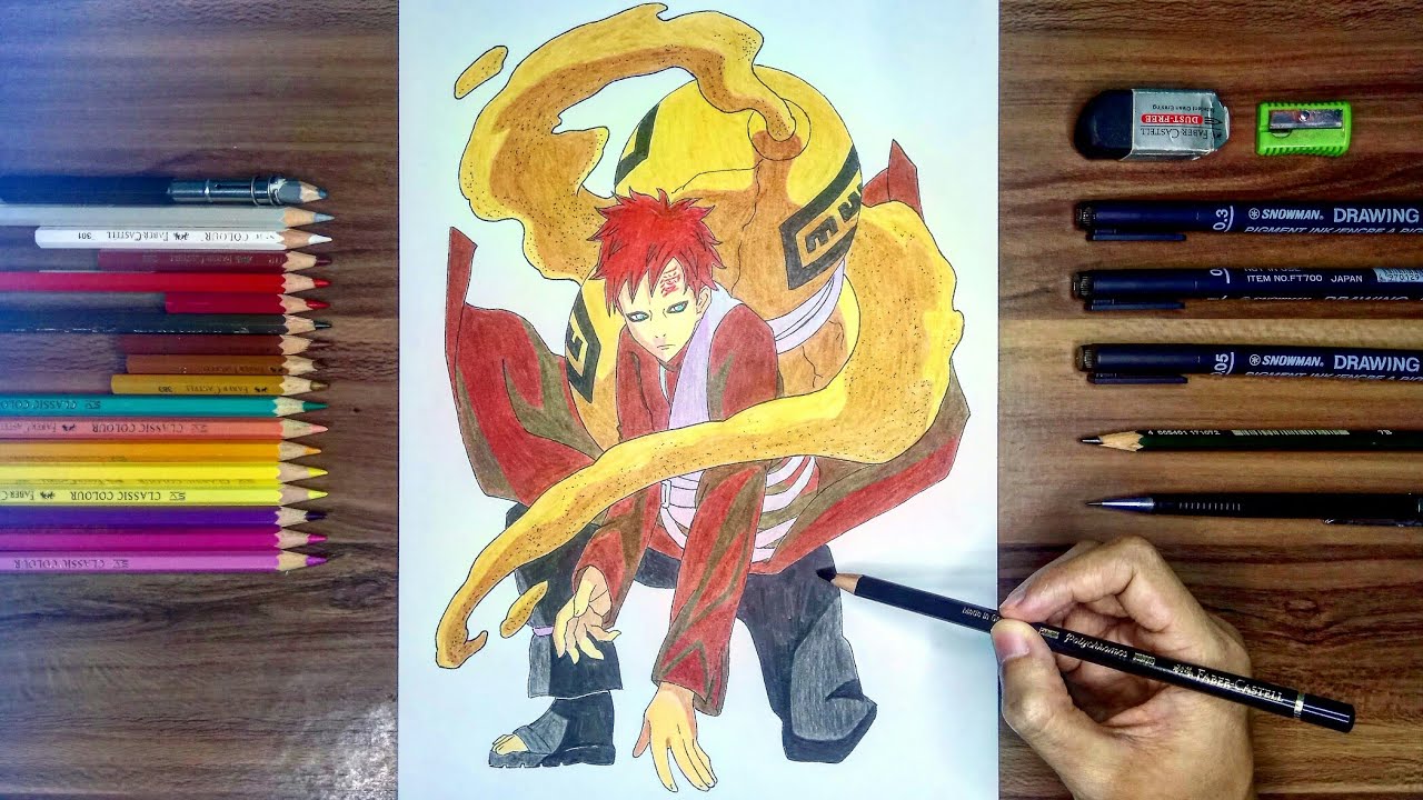 Gaara Kazekage Tegning