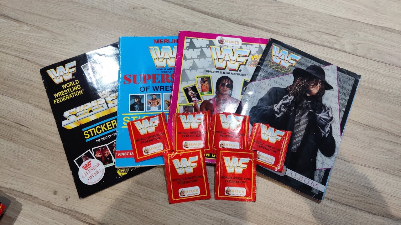 WWF Merlin Hasbro Wrestling Sticker Albums 90s Nostalgia - YouTube