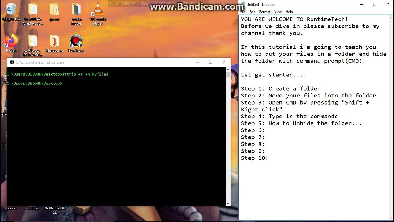How to your hide files and folders using command prompt(CMD) on Windows ...