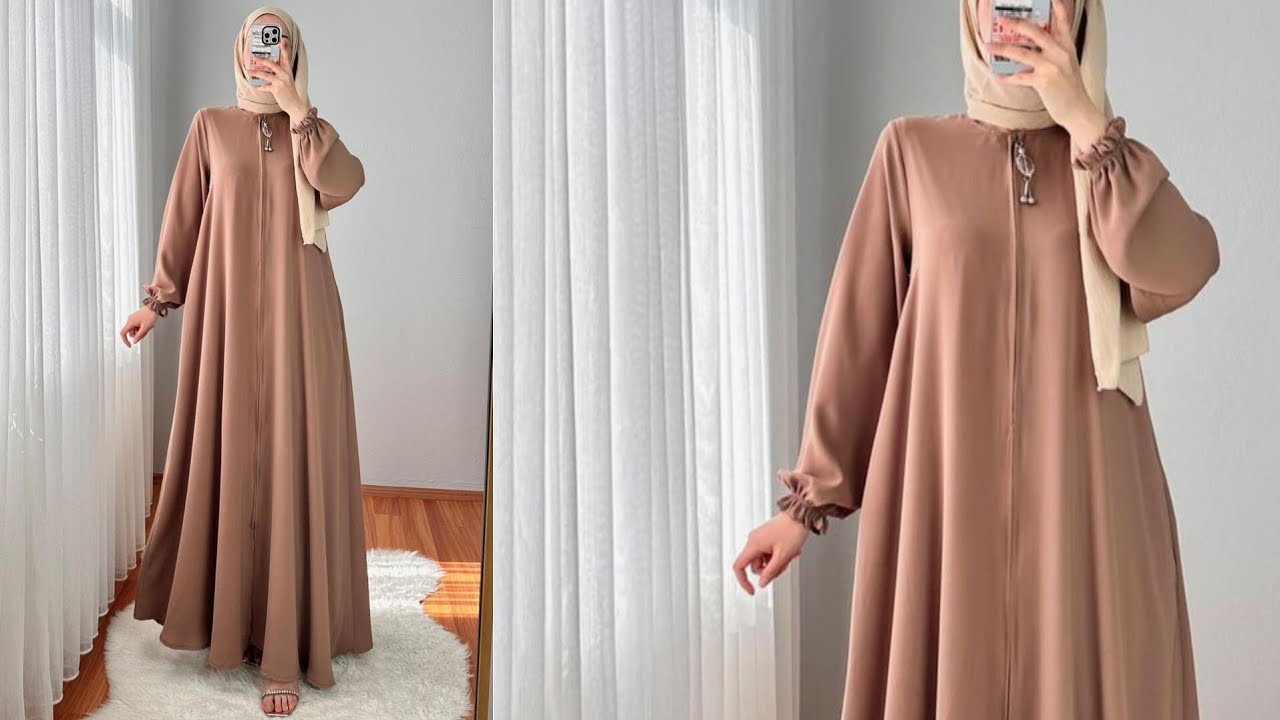 simple casual Abaya cutting and stitching step by step/very easy method ...