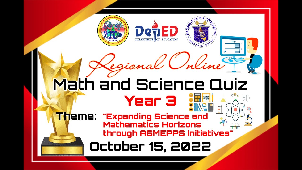 REGIONAL MATH AND SCIENCE QUIZ OPENING PROGRAM YEAR 3 - YouTube