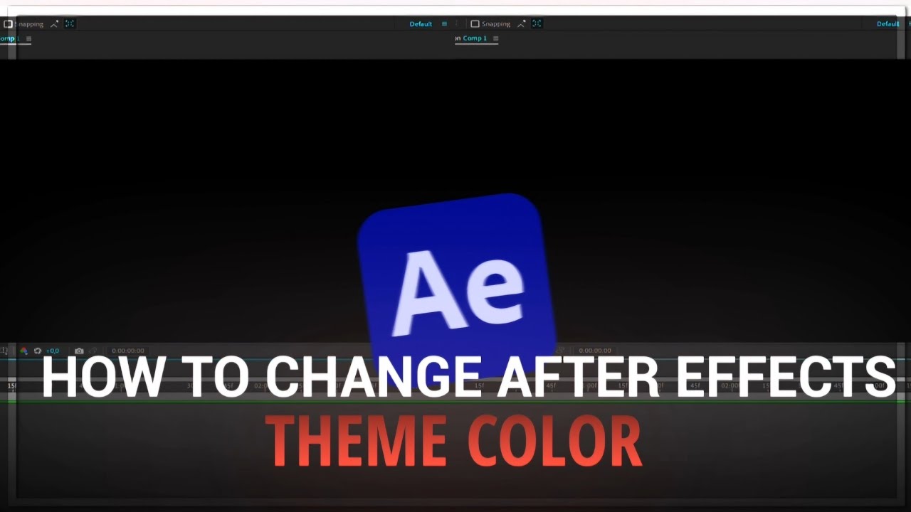 How to Change the After Effects Theme Color - YouTube