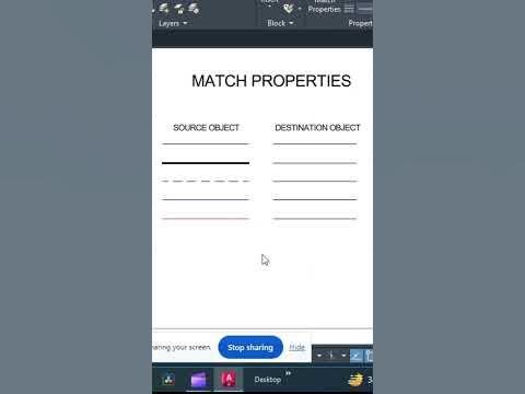 HOW TO USE MATCH PROPERTIES COMMAND IN AUTOCAD 2025 | AUTOCAD IN HINDI | MATCH PROPERTIES - YouTube