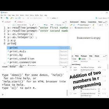addition of two numbers in R programming - YouTube