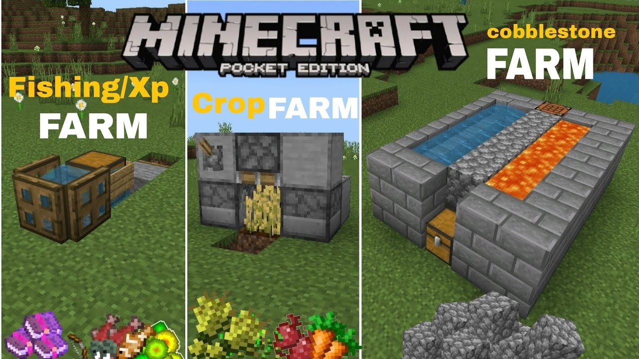 best food farm in minecraft Bedrock & PE | MCPE,Windows,PS4,Xbox| - YouTube