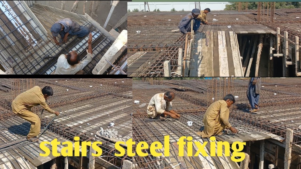 Stairs shetring steel work - YouTube