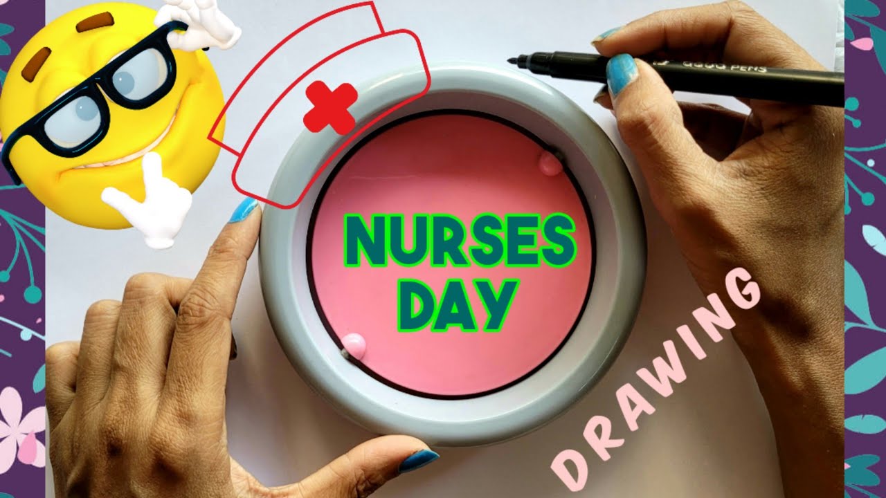 International Nurses Day Drawing | Easy way to draw Nurses day poster # ...