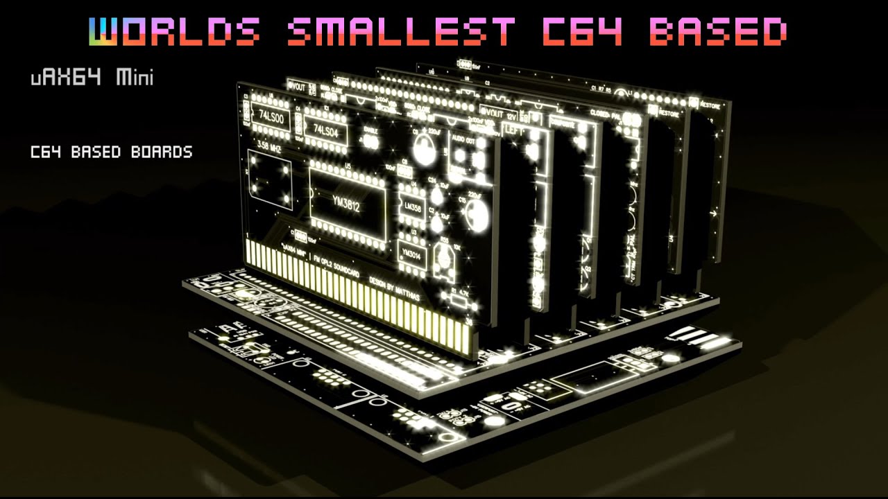 uAX64Mini - Worlds smallest C64 based, with real chips - YouTube