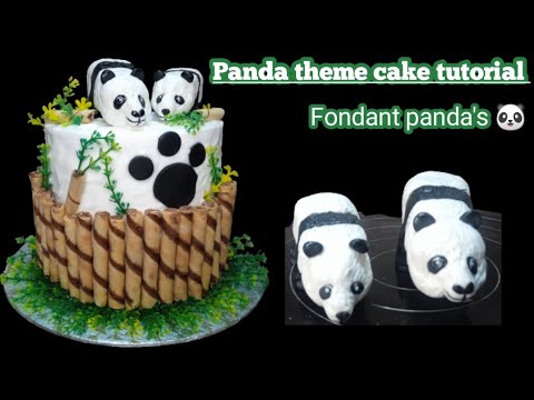Panda theme cake tutorial 🐼 ,very tough task to make this cake, unique ...